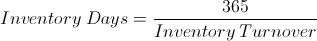 Days in Inventory - Formula (with Calculator)
